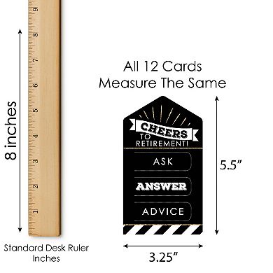 Big Dot Of Happiness Happy Retirement Party Game Advice Conversation ...