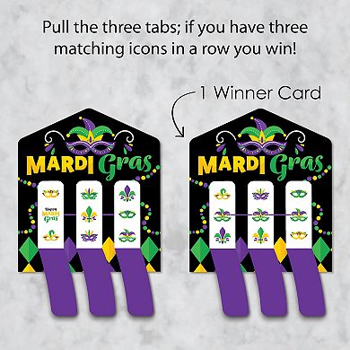 Big Dot Of Happiness Colorful Mardi Gras Mask Masquerade Game Pull Tabs ...