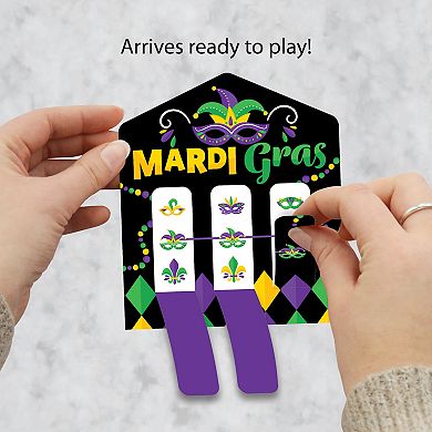 Big Dot Of Happiness Colorful Mardi Gras Mask Masquerade Game Pull Tabs ...
