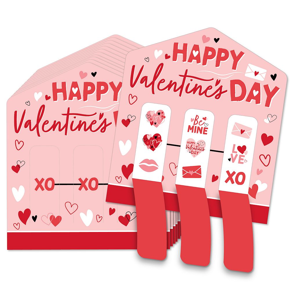 Big Dot Of Happiness Happy Valentine’s Day Hearts Party Game Cards Pull ...