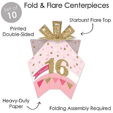 Big Dot Of Happiness Sweet 16 Table Decor 16th Birthday Party Fold ...