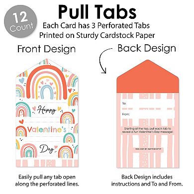 Big Dot Of Happiness Hello Rainbow Boho Cards For Kids Happy Valentine ...