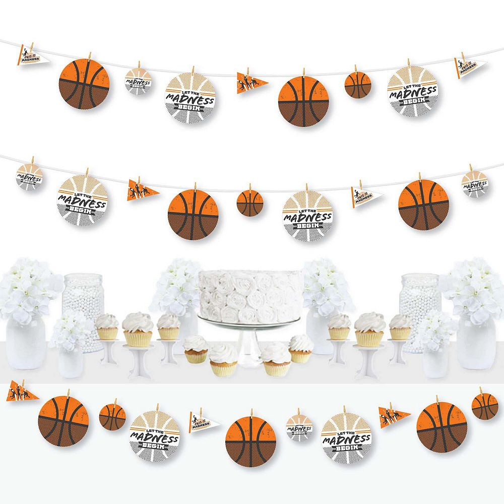 Big Dot Of Happiness Basketball Let The Madness Begin Decor Clothespin ...