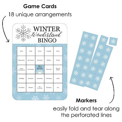 Big Dot Of Happiness Winter Wonderland - Bingo Cards & Markers - Party ...