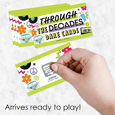 Big Dot Of Happiness Through The Decades Party Game Scratch Off Dare ...