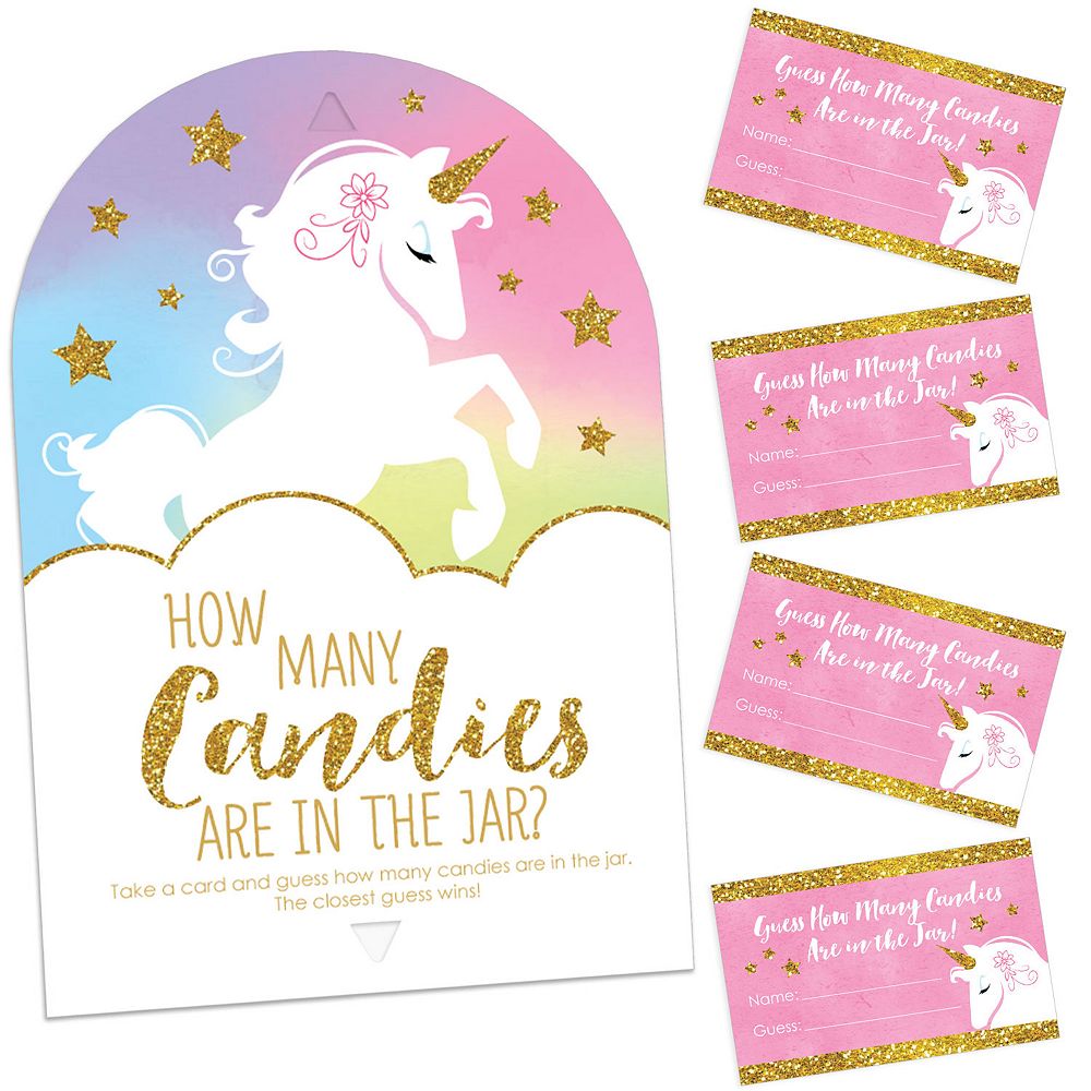 Big Dot Of Happiness Rainbow Unicorn - Baby Shower Or Birthday Party ...