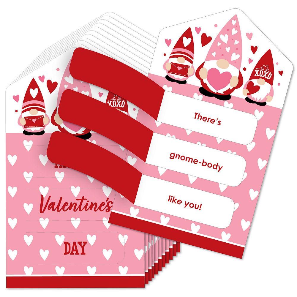 Big Dot Of Happiness Valentine Gnomes Cards For Kids - Happy Valentine ...