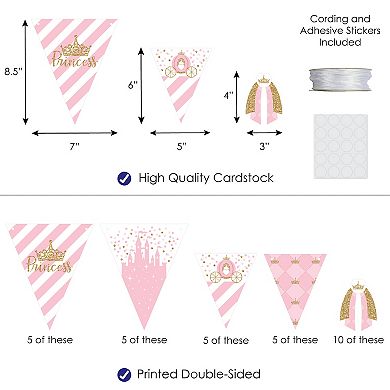 Big Dot Of Happiness Little Princess Crown Baby Shower Or Birthday ...