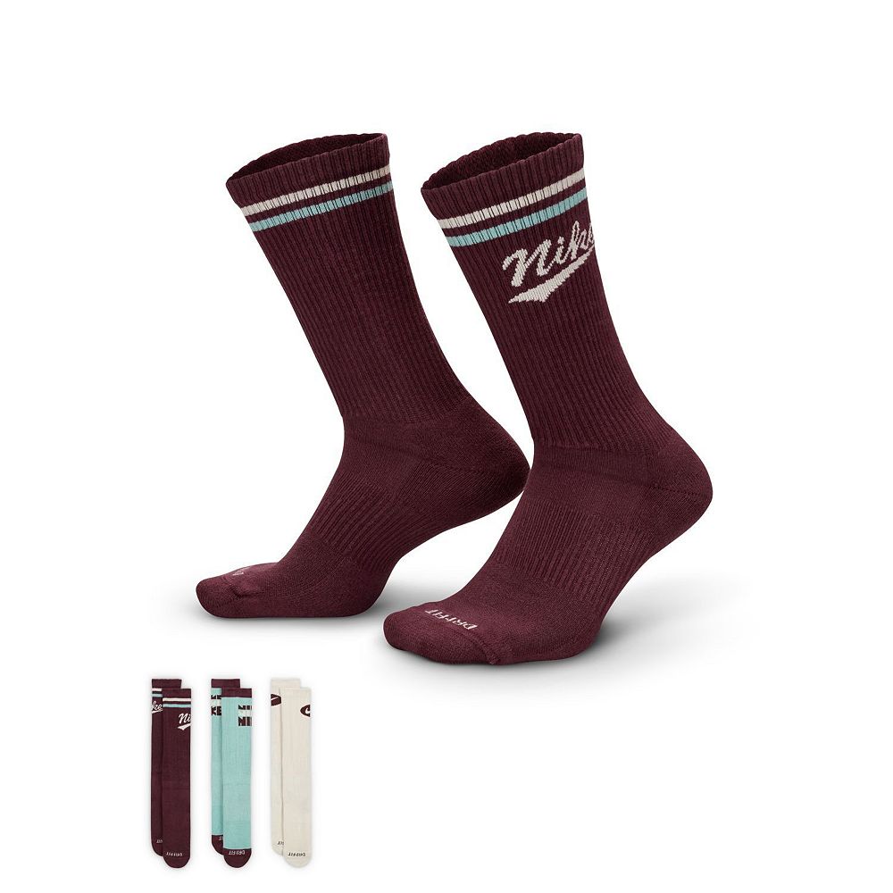 Men's Nike 3-Pack Everyday Plus Retro Crew Socks