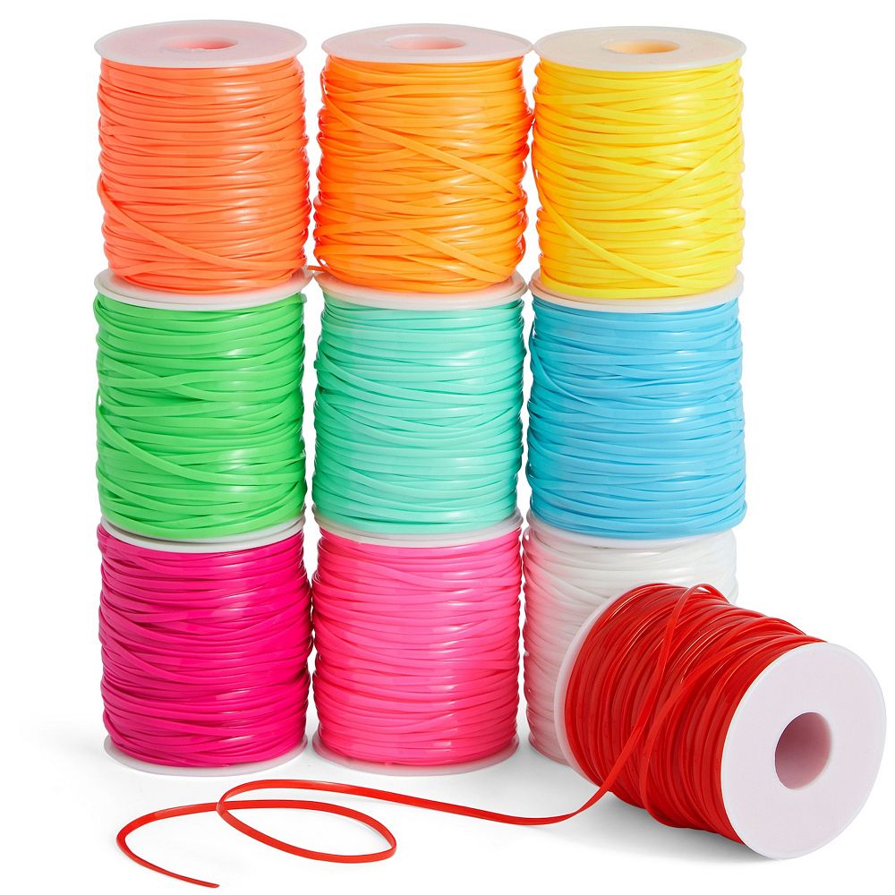10 Spools 50 Yards Each Of Plastic Lanyard String, Gimp String In 10 ...