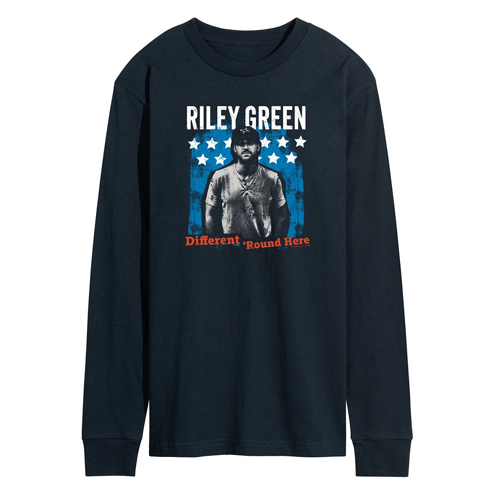 Men's Riley Green Different Round Here Long Sleeve Graphic Tee
