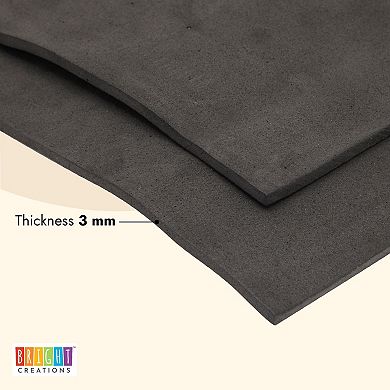 2 Pack Black Eva Foam Roll, 3mm High Density Sheets For Crafts, Cosplay ...