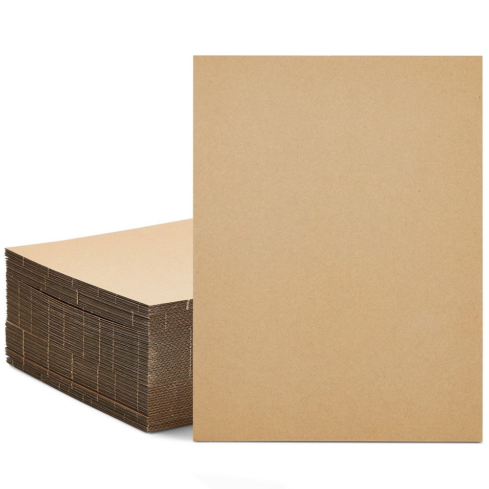 50-pack Corrugated Cardboard Rectangles, 9x12 Flat Inserts For Crafts ...