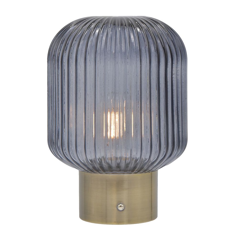 Belle Maison Cordless LED Touch Round Glass Lamp