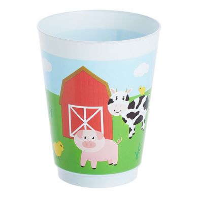 16 Pack 16 Oz Farm Animal Cups For Birthday Supplies, Party Favors, Plastic