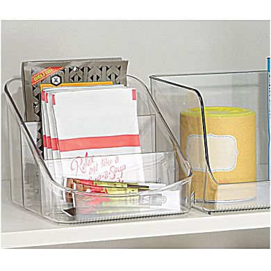 mDesign Small Plastic Kitchen Food Packet/Pouch Organizer Caddy, 2 Pack ...