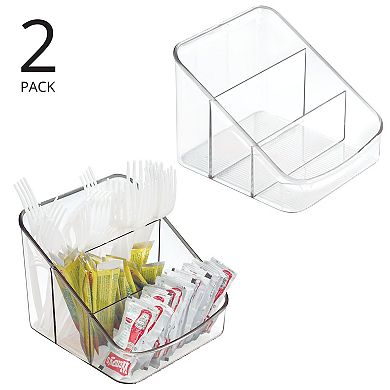 mDesign Small Plastic Kitchen Food Packet/Pouch Organizer Caddy, 2 Pack ...