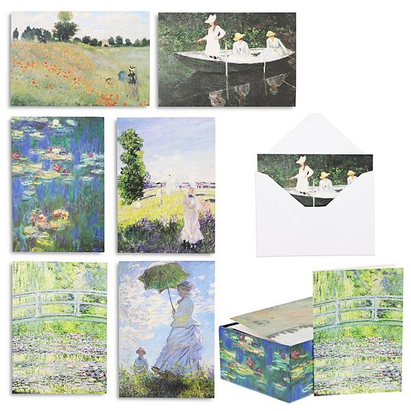 36x Assorted Monet Painting All Occasion Greeting Cards W/ Envelopes