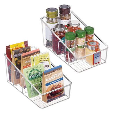 mDesign Plastic Kitchen Pantry Food Packet Storage Organizer Bin Caddy ...