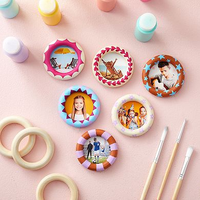 30 Pack 3 Inch Wooden Rings For Crafts, Macrame, Crochet, Diy Jewelry ...