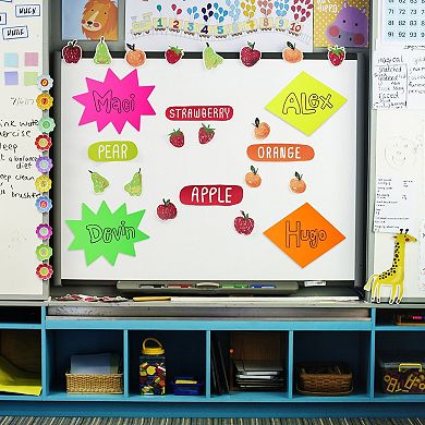 18 Piece Neon Poster Board Cutouts, 6 Starburst Shaped Signs For School ...