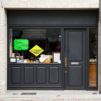 18 Piece Neon Poster Board Cutouts, 6 Starburst Shaped Signs For School ...