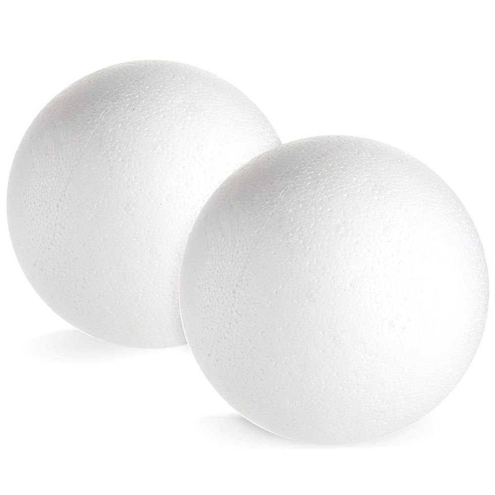 2-pack Craft Foam Balls, Large Smooth Round Polystyrene Foam Spheres, 7 ...
