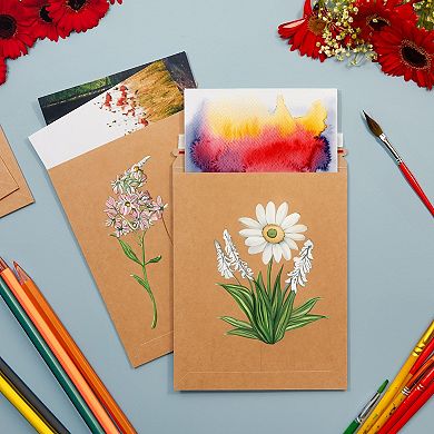 25 Pack Flat Rigid Mailers, Kraft Paper Material Cardboard Envelopes ...