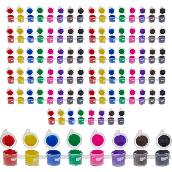 Acrylic Paint Pots for Kids, Classroom, Art and Crafts, 24 Pack, 8 Colors