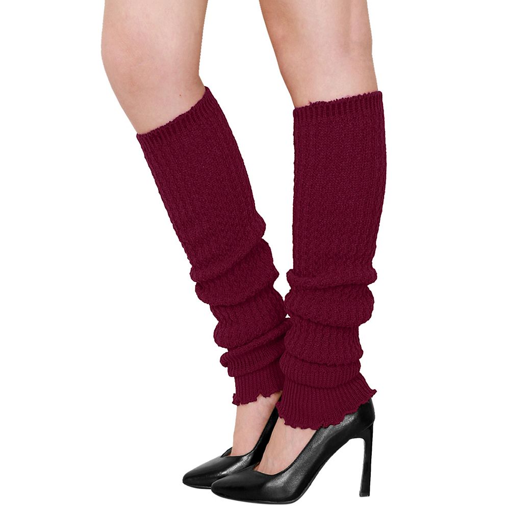 Women Ribbed Toeless Stretchy Knitting Long Leg Warmers