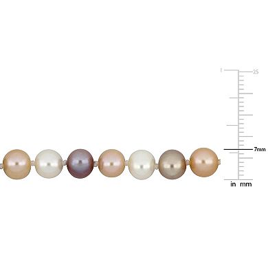 Stella Grace Sterling Silver Multicolored Freshwater Cultured Pearl Strand
