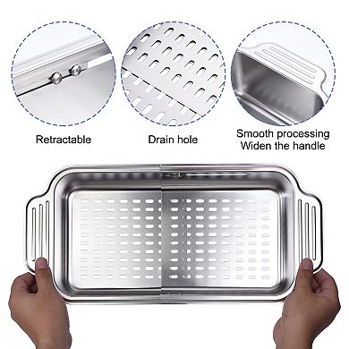 Extendable Over The Sink Strainer, Fruit Vegetable Wash Basket ...