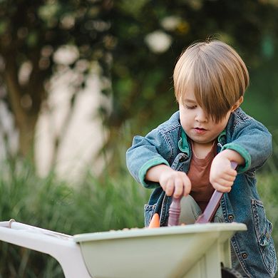 Dantoy Green Garden Wheelbarrow Toy Set