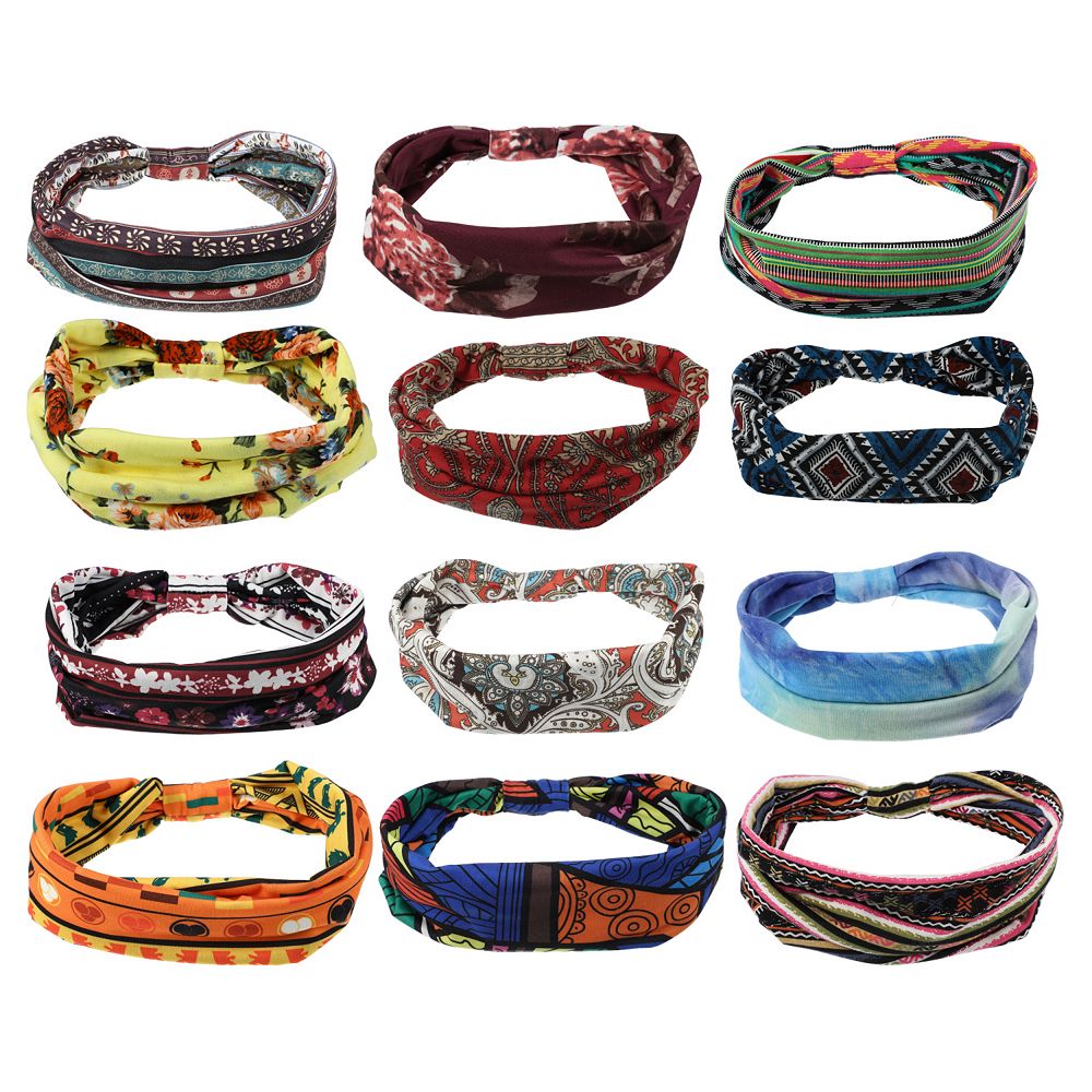 12pcs Wide Headbands Twisted Knot Wide Headbands Headbands For Women ...