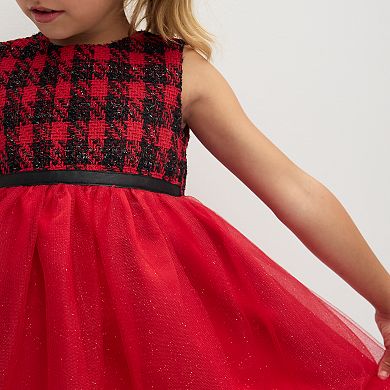 Girls 4-6x Blueberi Boulevard 2-Piece Boucle Coat & Dress Set