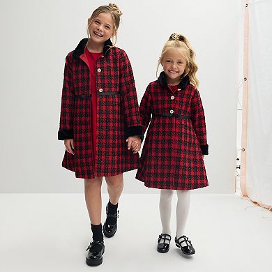 Girls 4-6x Blueberi Boulevard 2-Piece Boucle Coat & Dress Set