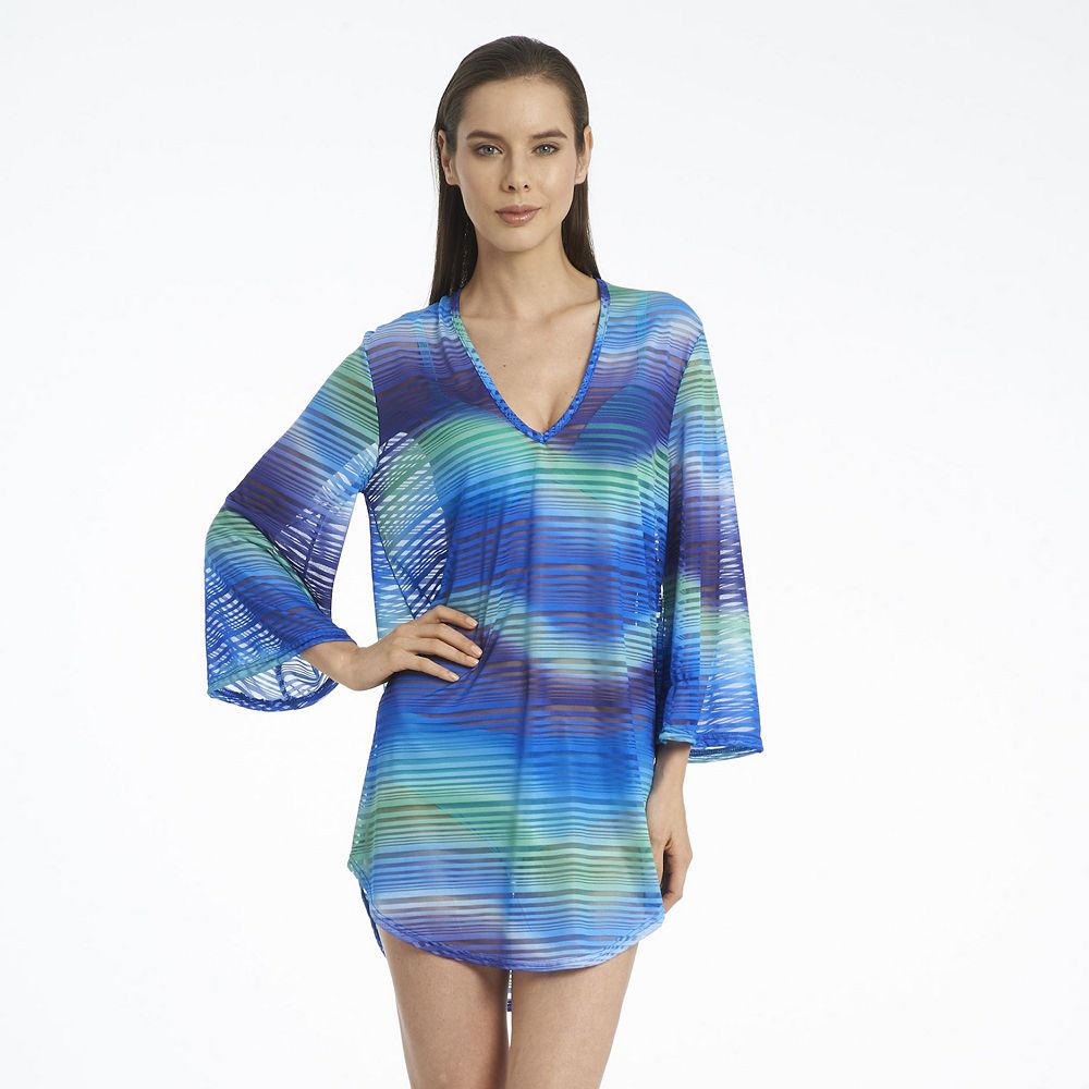 Women's Jordan Taylor V-Neck Bell Sleeve Swim Cover-Up Tunic