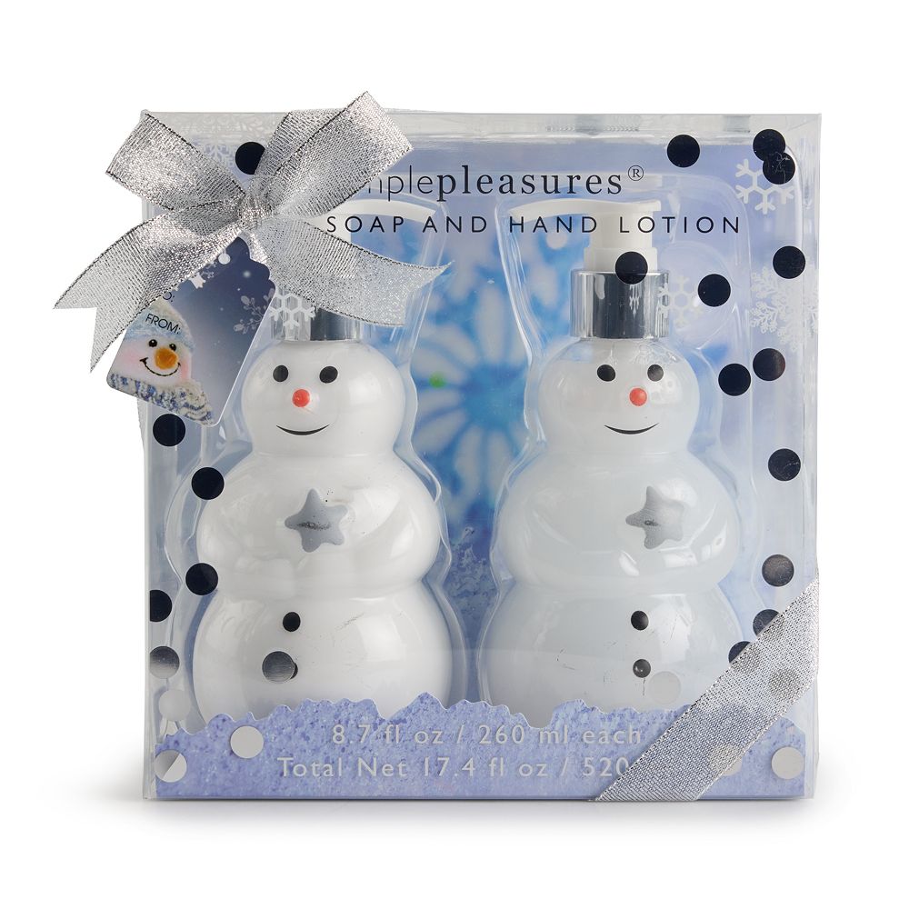 Simple Pleasures Snowman Soap and Hand Lotion Set