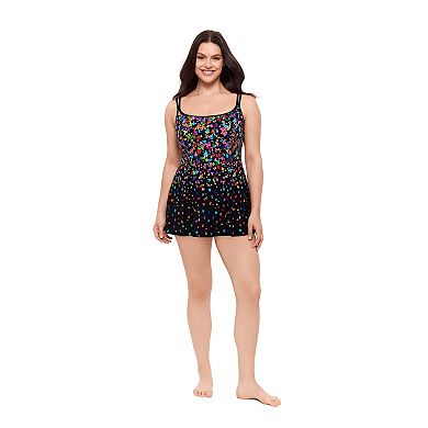 Women's Great Lengths Wildflowers Princess Seam Swimdress One-Piece ...