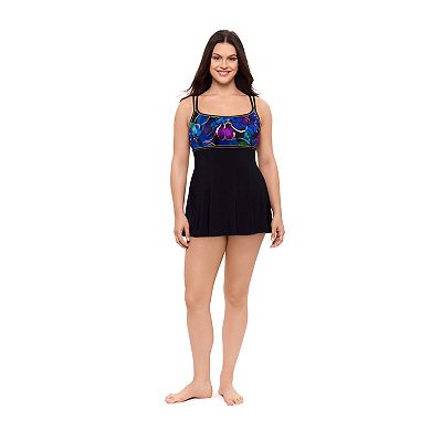 Women's Great Lengths Blossom Beach Empire Princess Seam Swimdress One ...