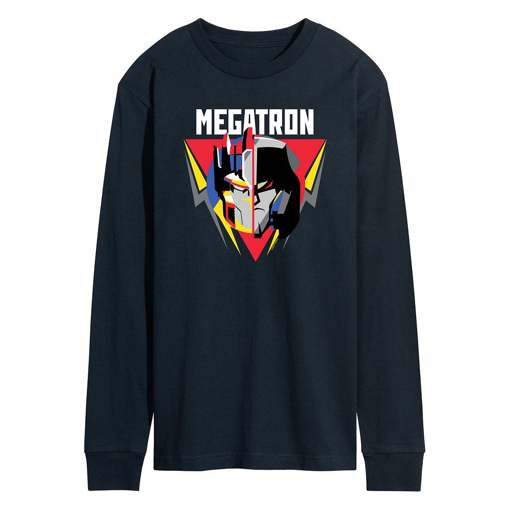 Men's Transformers Megatron Badge Long Sleeve Graphic Tee