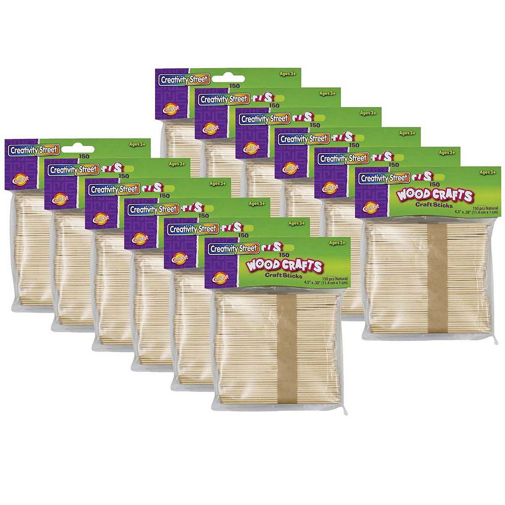 Dixon Creativity Street 150-Piece Regular Craft Sticks 12-Pack