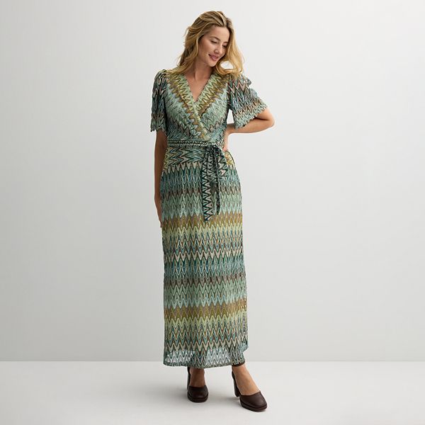 Women's Maison Tara Patterned Knit Maxi Dress