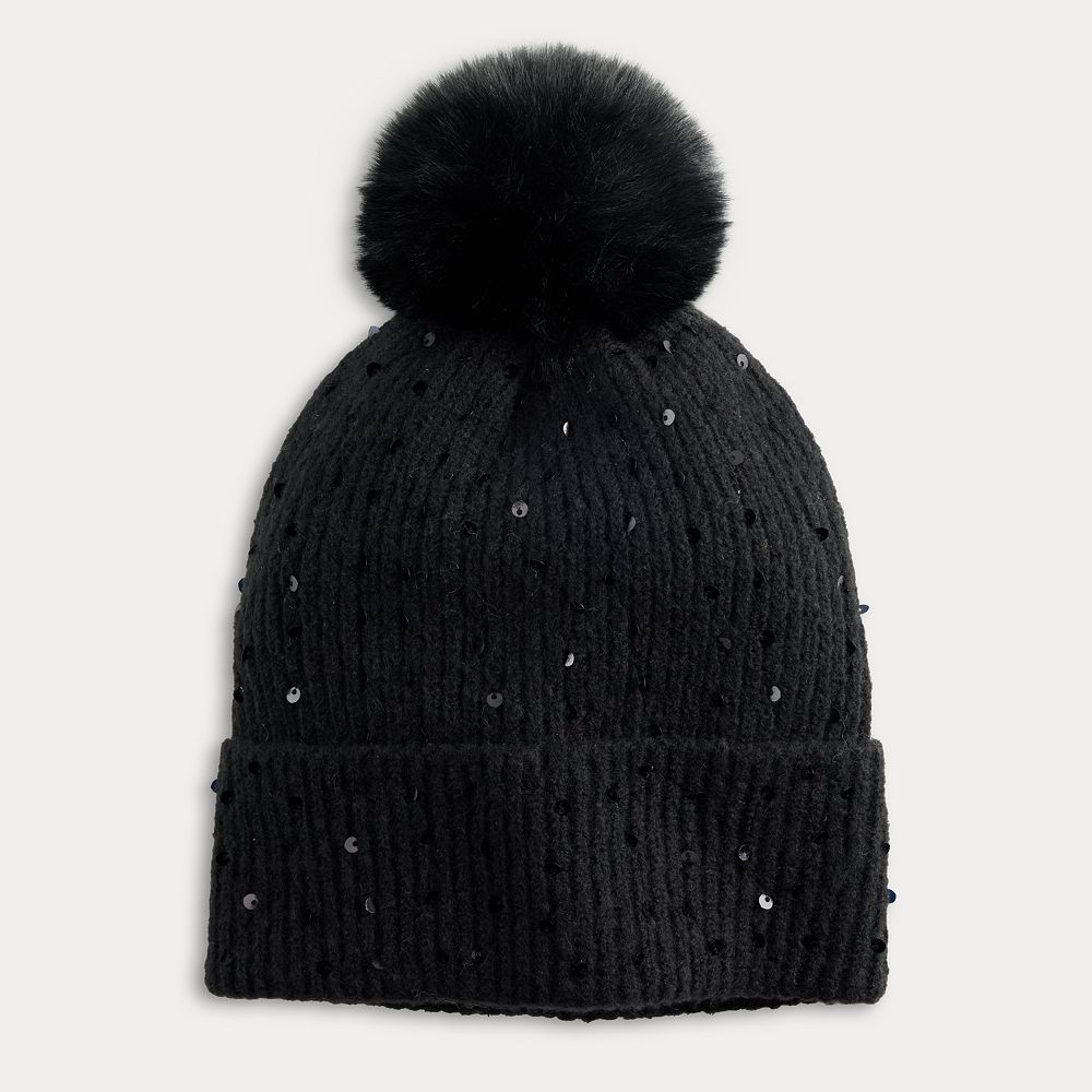 Women's LC Lauren Conrad Sequin Beanie Hat