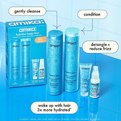amika Hydration Happy Hour Wash + Care Hair Set