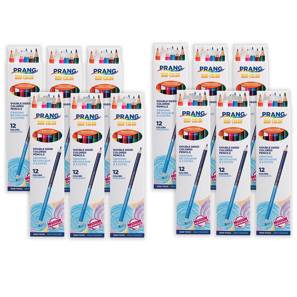 Dixon Prang 12 Color Duo Colored Pencils Set 12-pk.