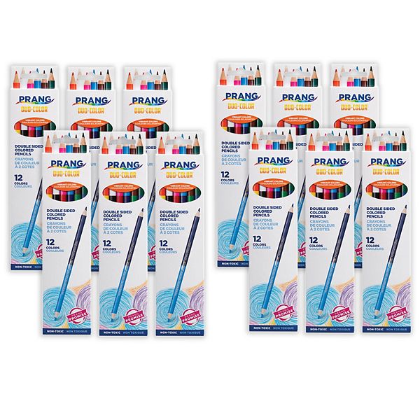 Dixon Prang 12 Color Duo Colored Pencils Set 12-pk.