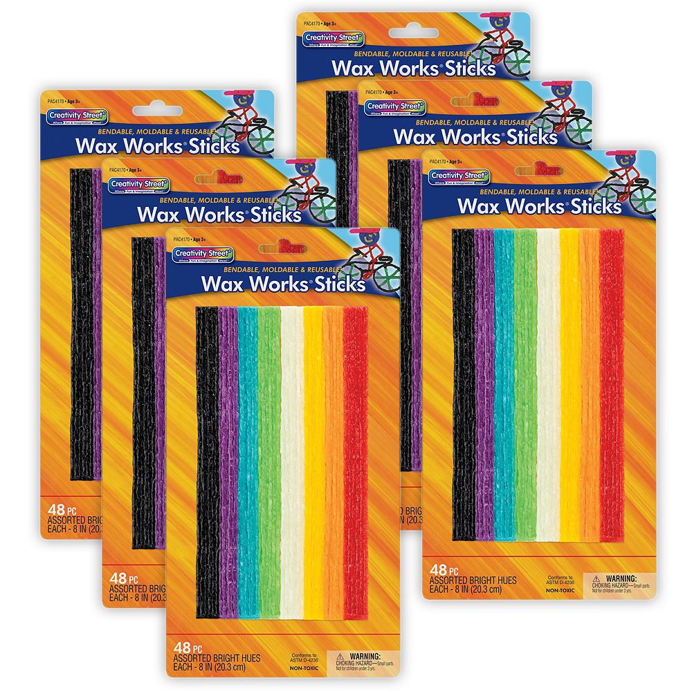 Dixon Creativity Street 48-pc. Assorted Bright Hues Wax Works Sticks 6-pk.