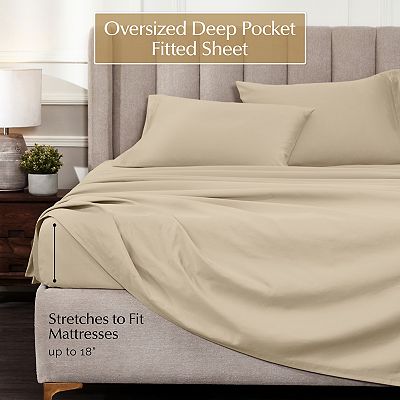 SUPERIOR Egyptian Cotton 1000 Thread Count Extra Deep Pocket Solid Sheet Set