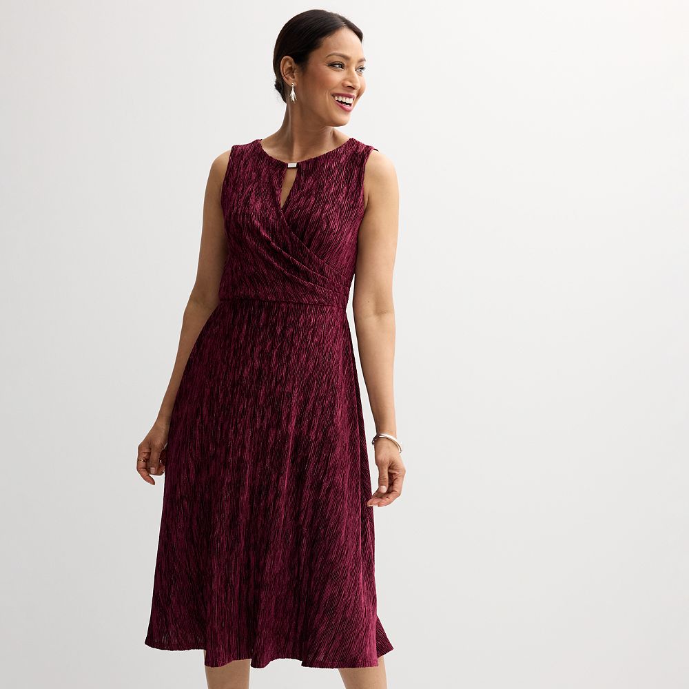 Women's Sandra Darren Chiffon A-Line Maxi Dress